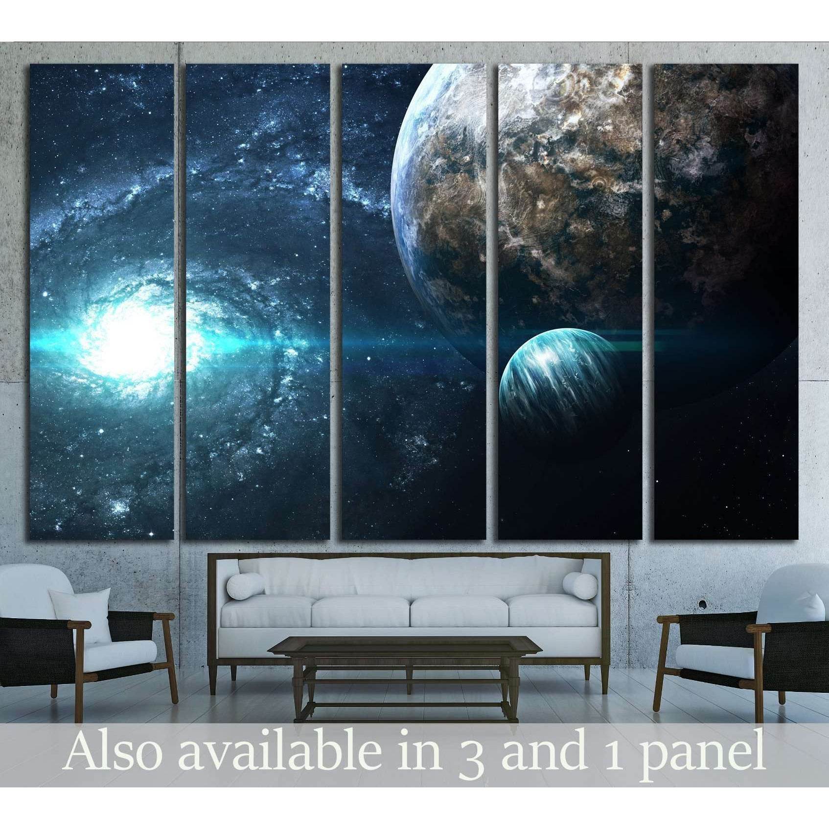 Space Planets Canvas Print for Living Room - Zellart