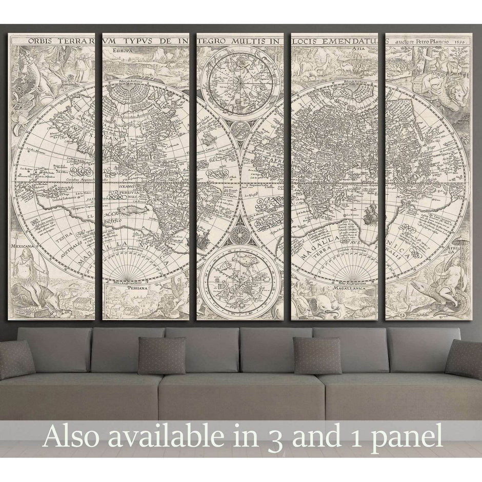 World & Country Maps | Zellart Canvas Prints